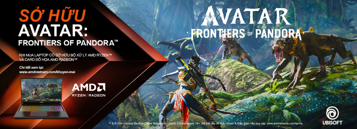 NHẬN AVATAR: FRONTIERS OF PANDORA VỚI LAPTOP CẤU HÌNH AMD